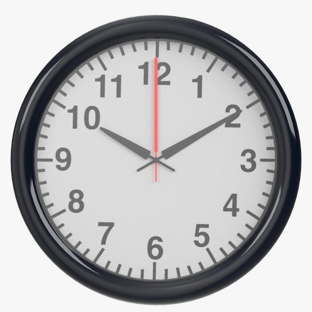 Wall Clock Office Hr Model - TurboSquid 1259525