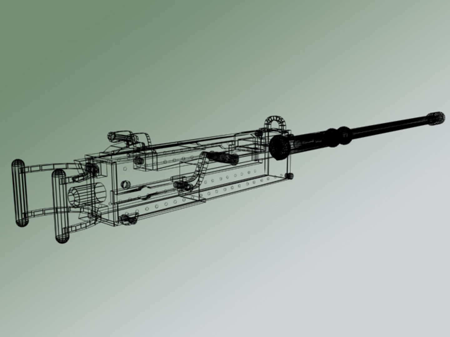 3d Model 50 Cal Machine Gun