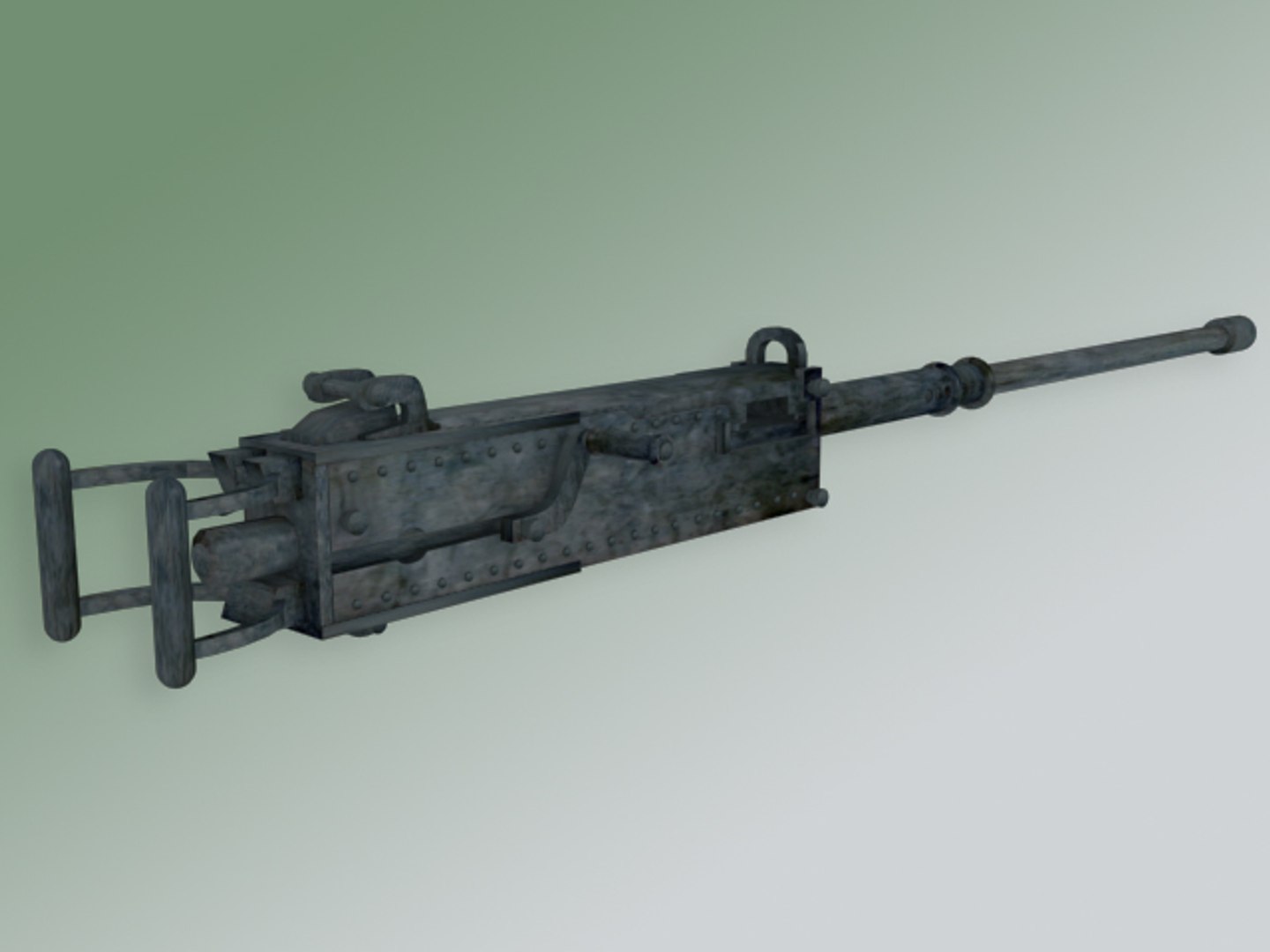 3d Model 50 Cal Machine Gun