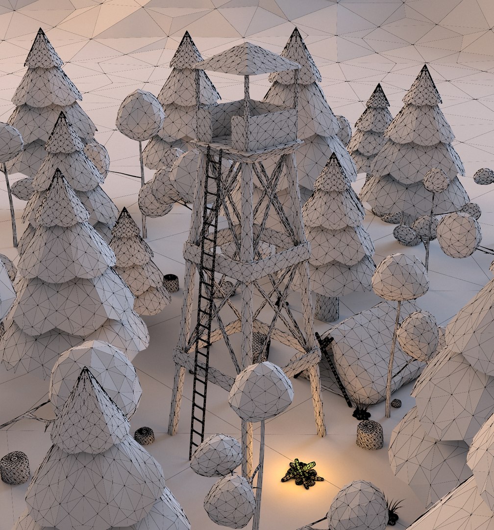 3D Model Forest Campfire - TurboSquid 1429973