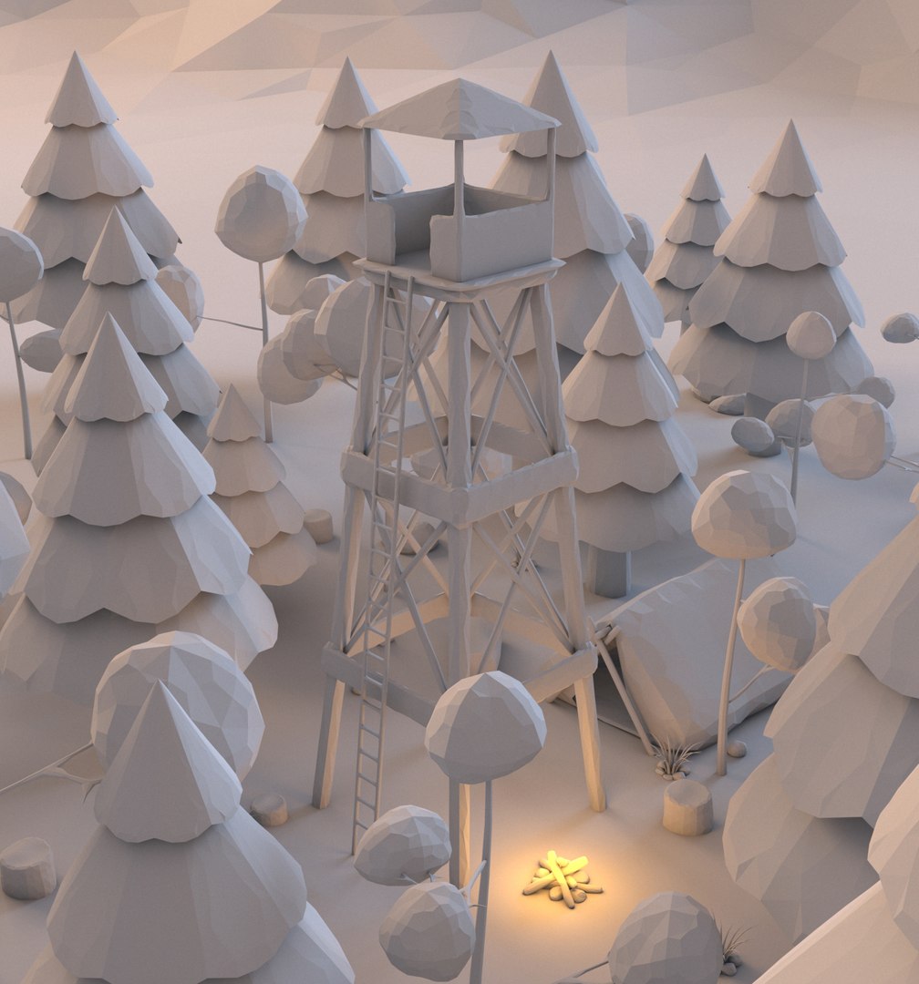3D Model Forest Campfire - TurboSquid 1429973