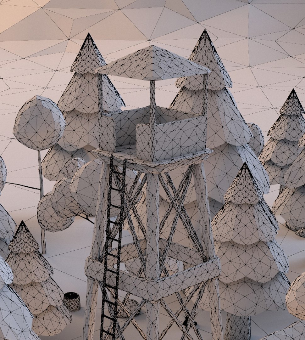 3D Model Forest Campfire - TurboSquid 1429973