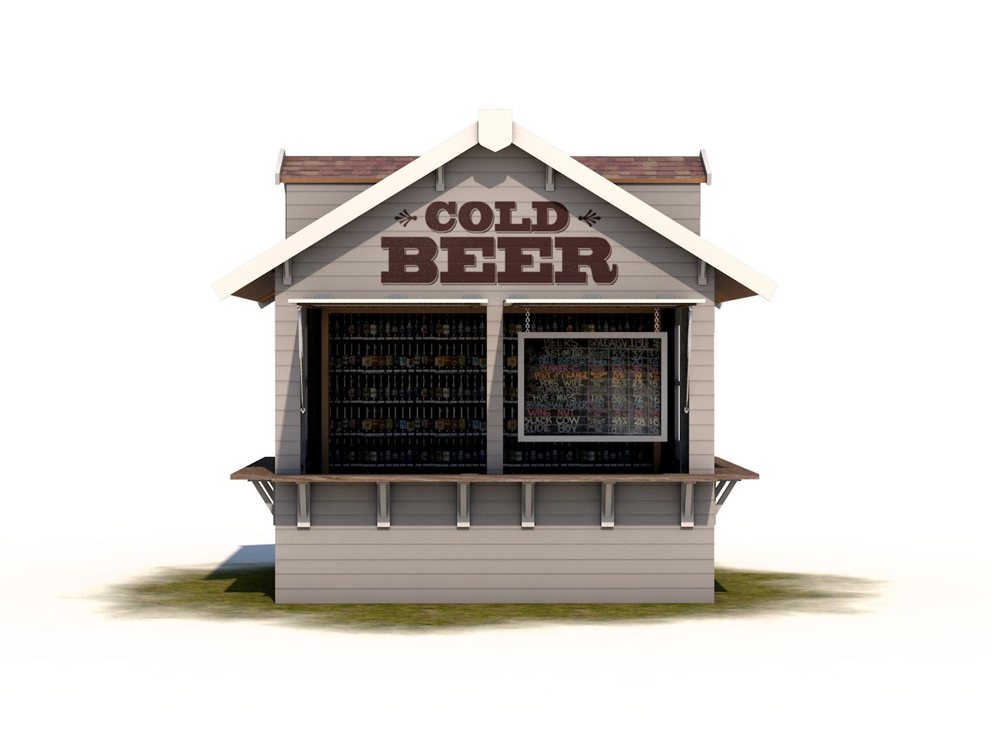 Kiosk Festivals Rigged 3d 3ds