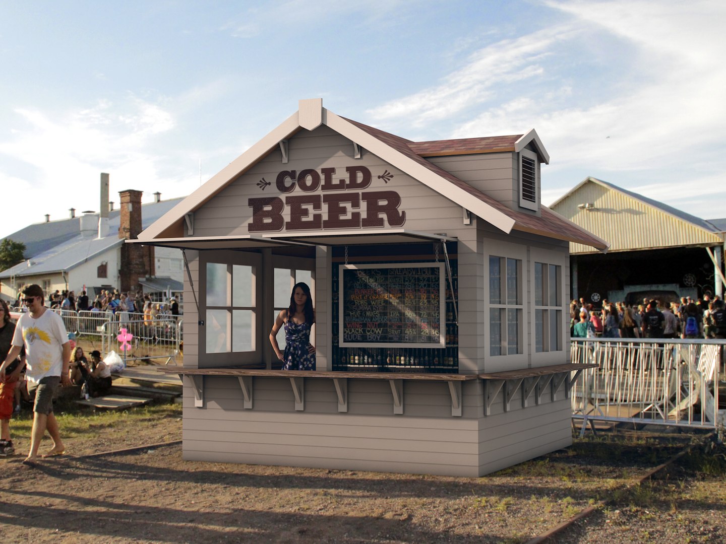 Kiosk Festivals Rigged 3d 3ds