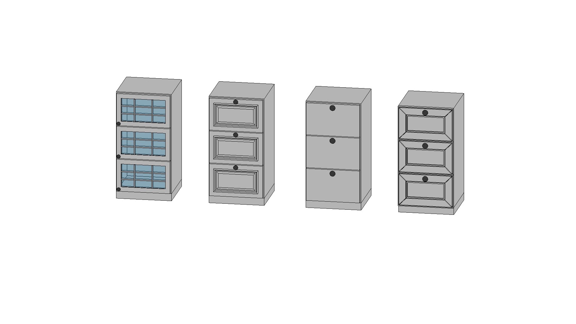 3D Model Revit Family Cabinets - TurboSquid 1678533