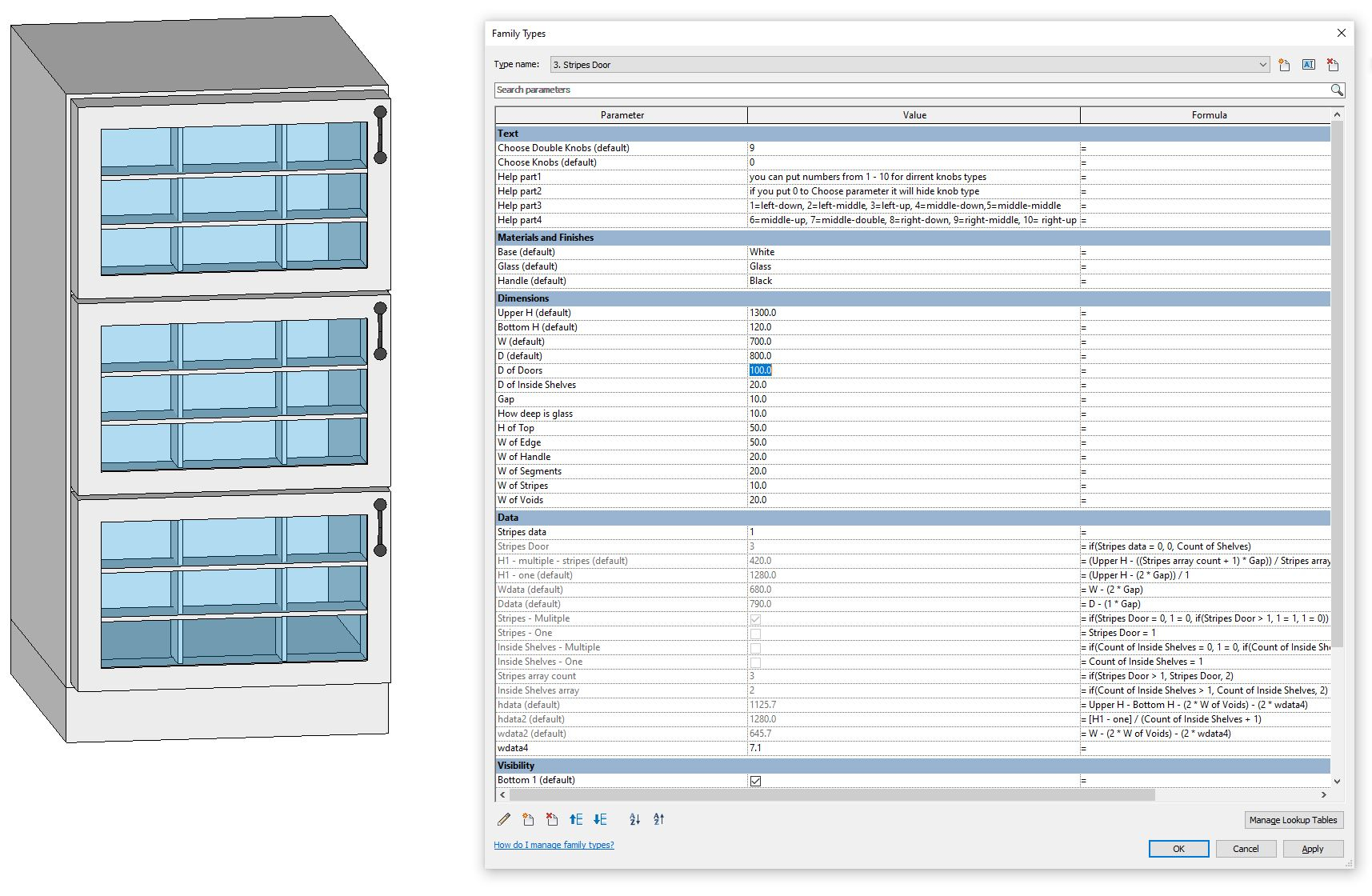 주방 캐비닛-Revit 제품군-백만 가지 가능성 3D 모델 - TurboSquid 1678533