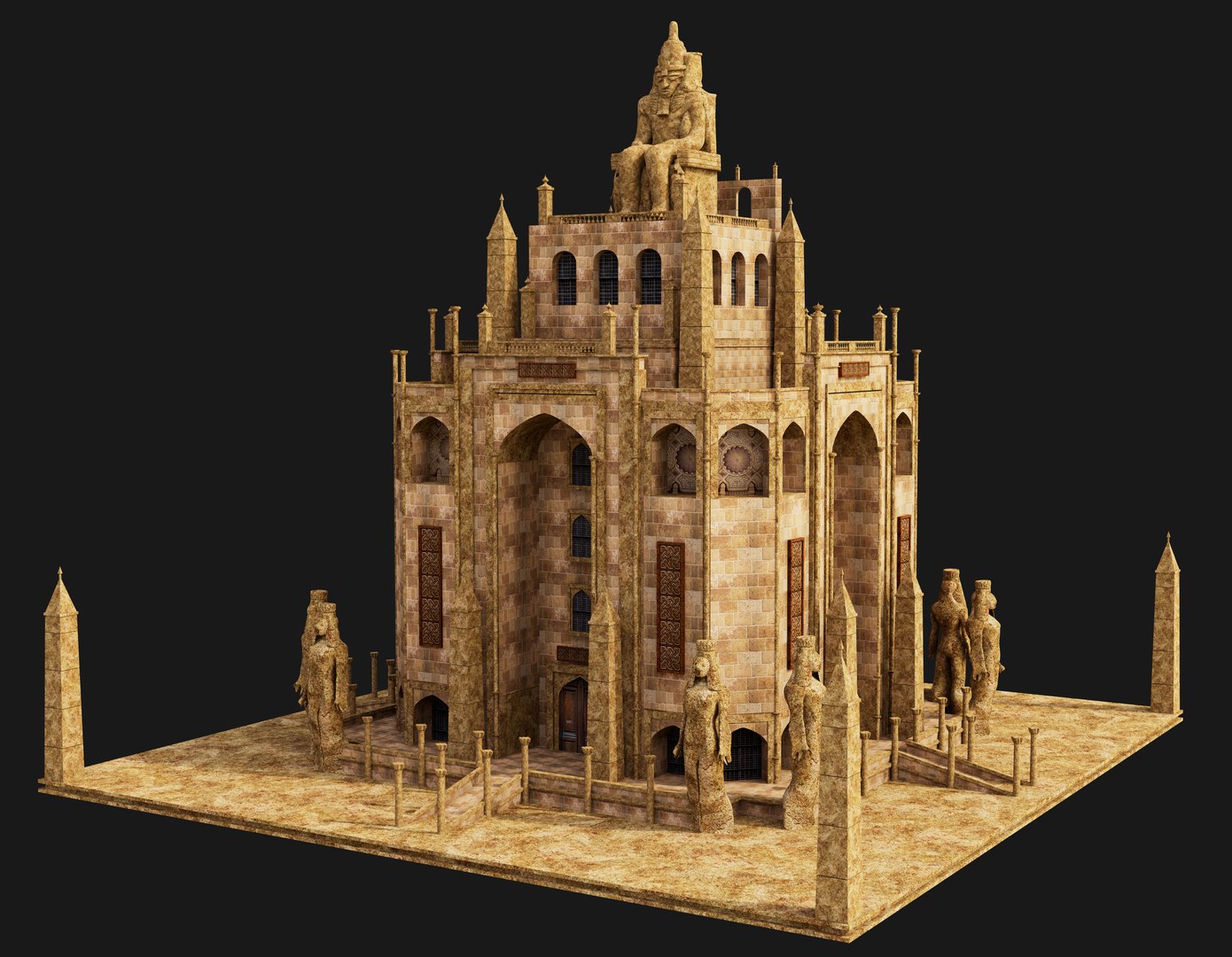 Fantasy Egyptian Castle 3D model - TurboSquid 2020133