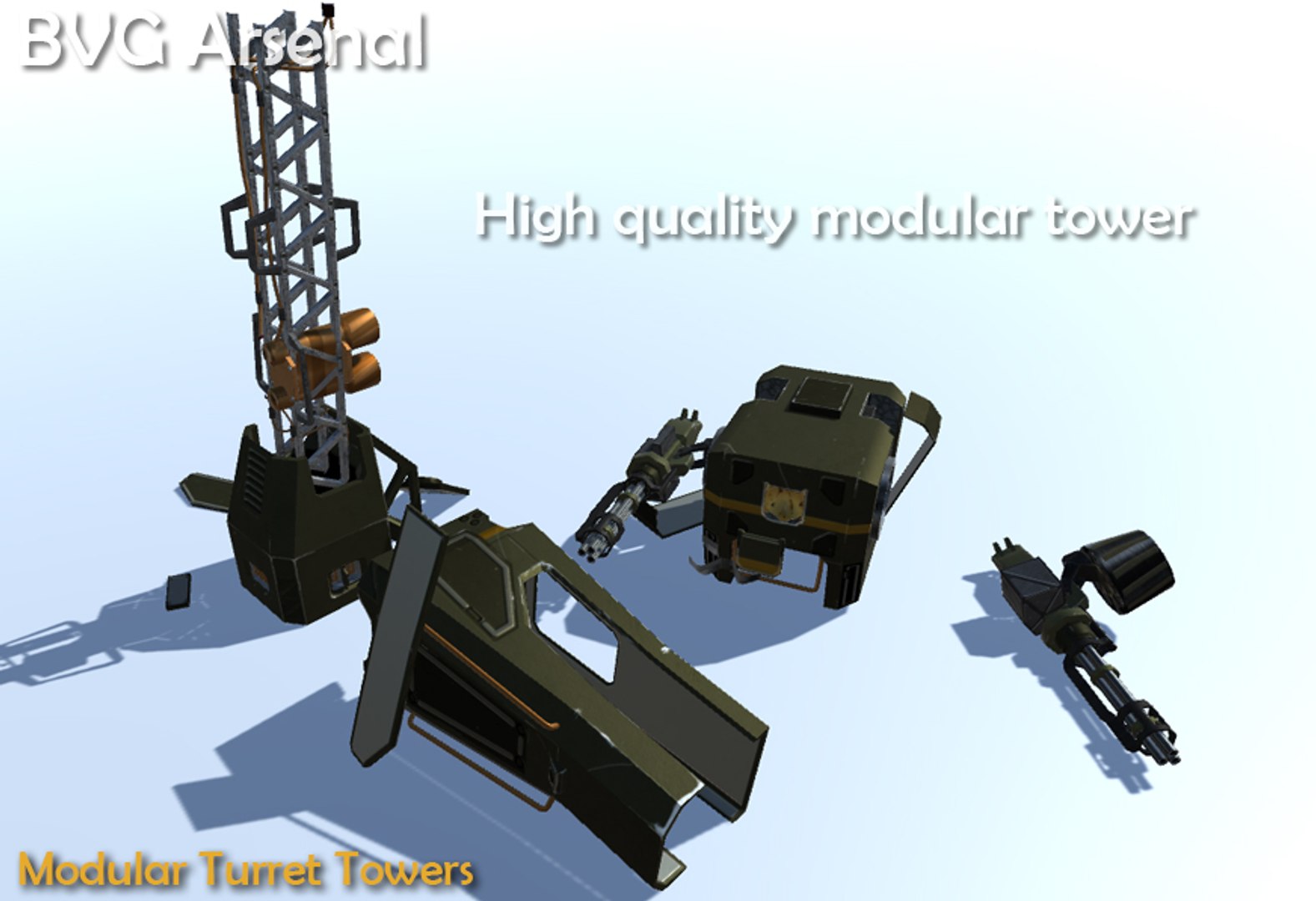 3D Modular Turret Tower Model - TurboSquid 1168385