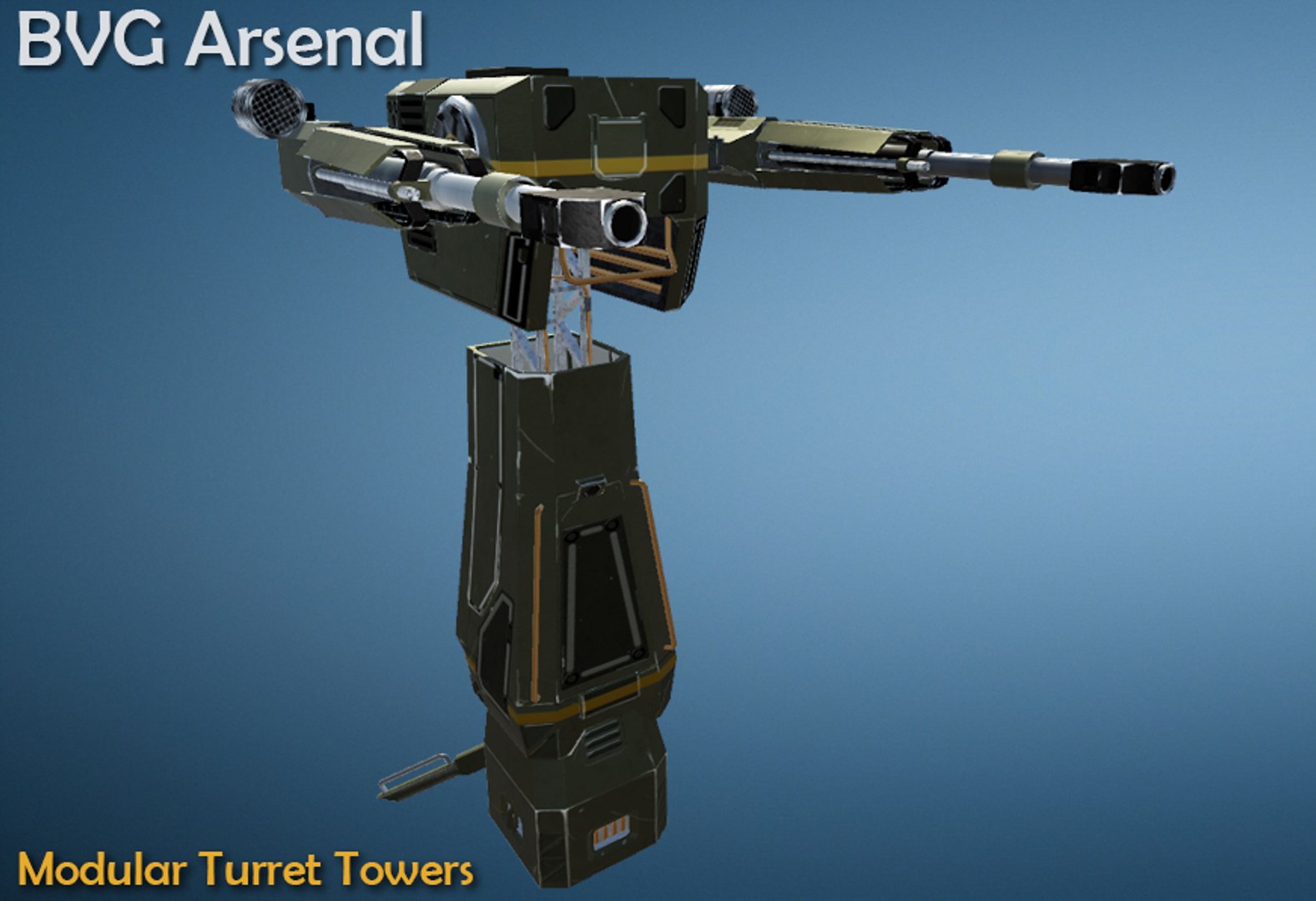 3D Modular Turret Tower Model - TurboSquid 1168385