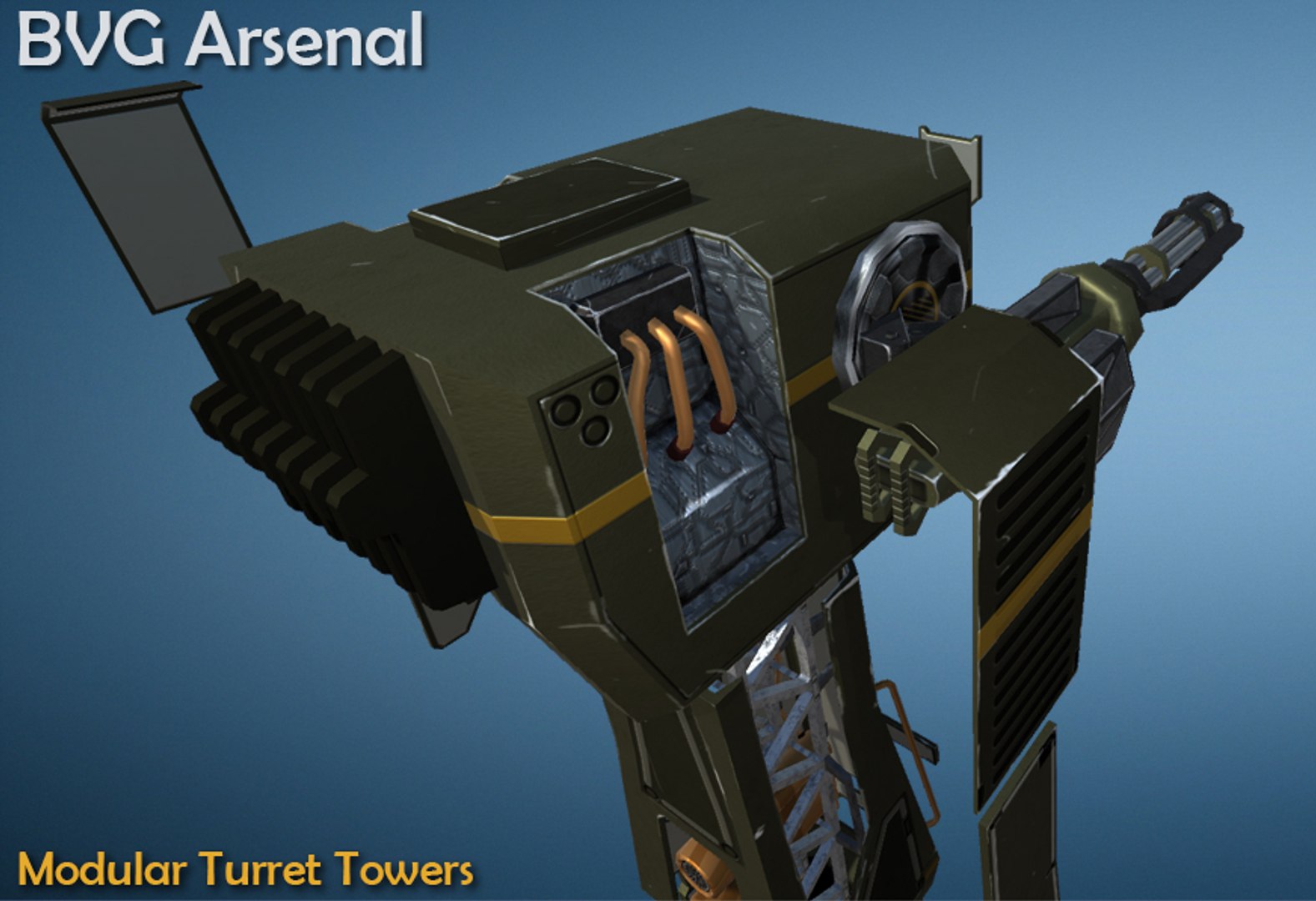 3D Modular Turret Tower Model - TurboSquid 1168385
