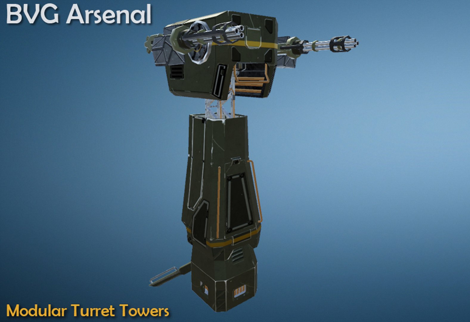 3D Modular Turret Tower Model - TurboSquid 1168385