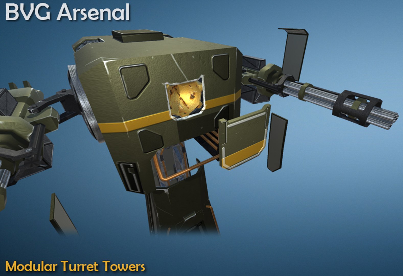 3D Modular Turret Tower Model - TurboSquid 1168385