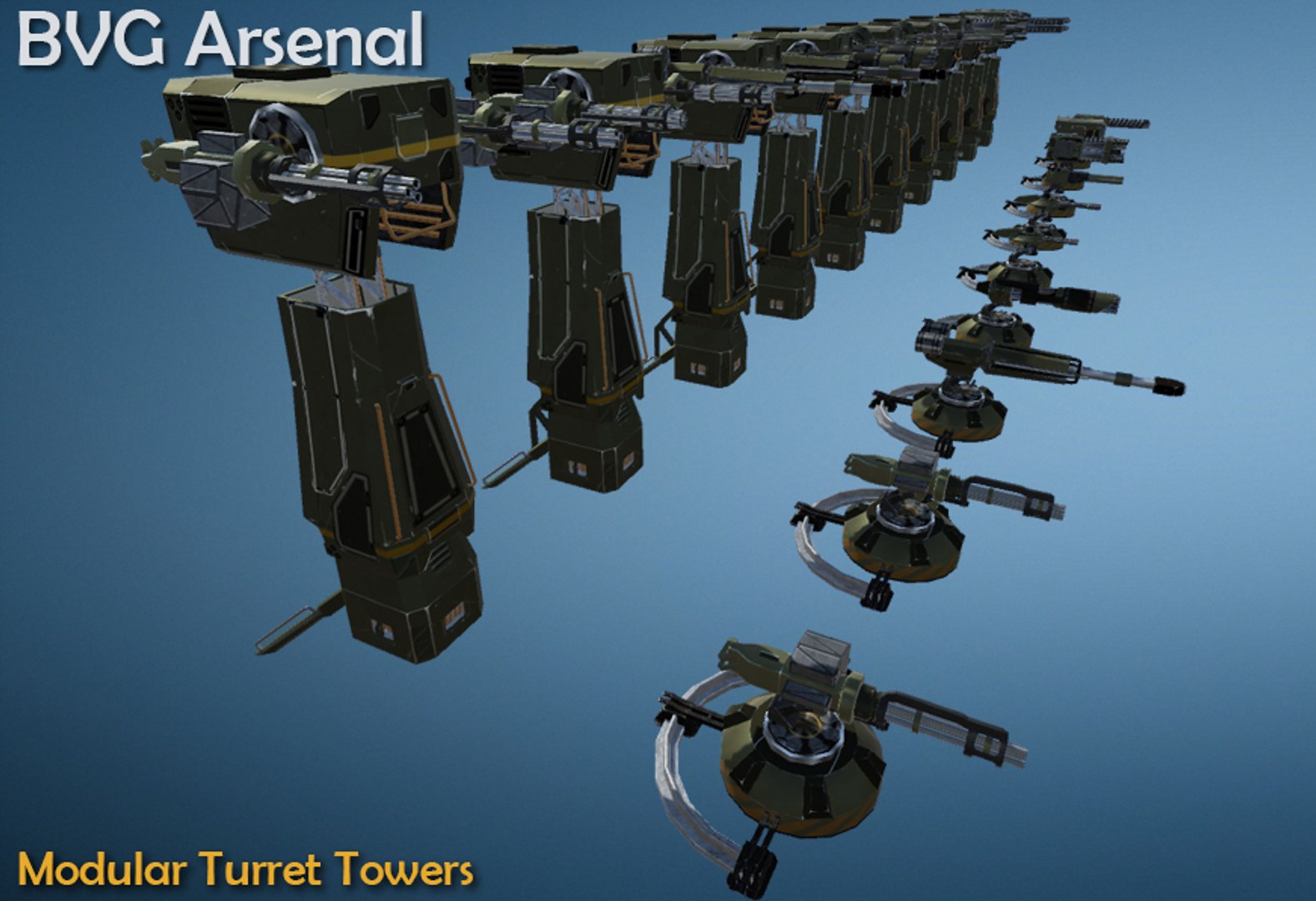 3D Modular Turret Tower Model - TurboSquid 1168385