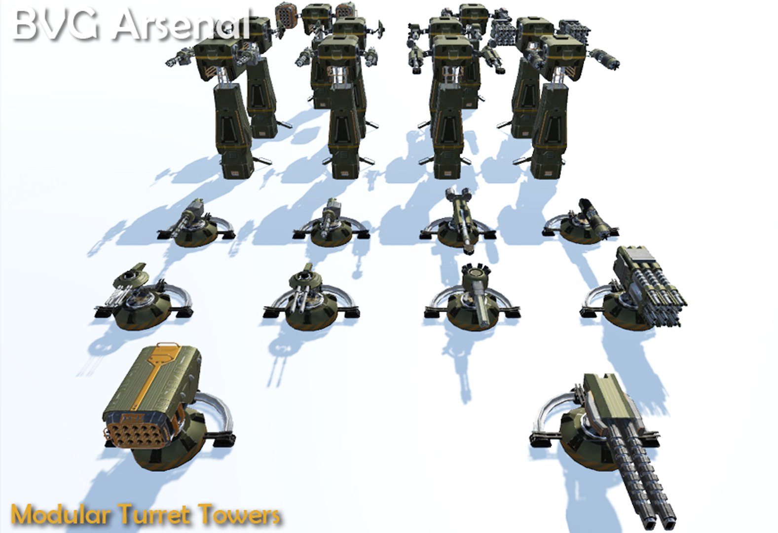 3D modular turret tower model - TurboSquid 1168385
