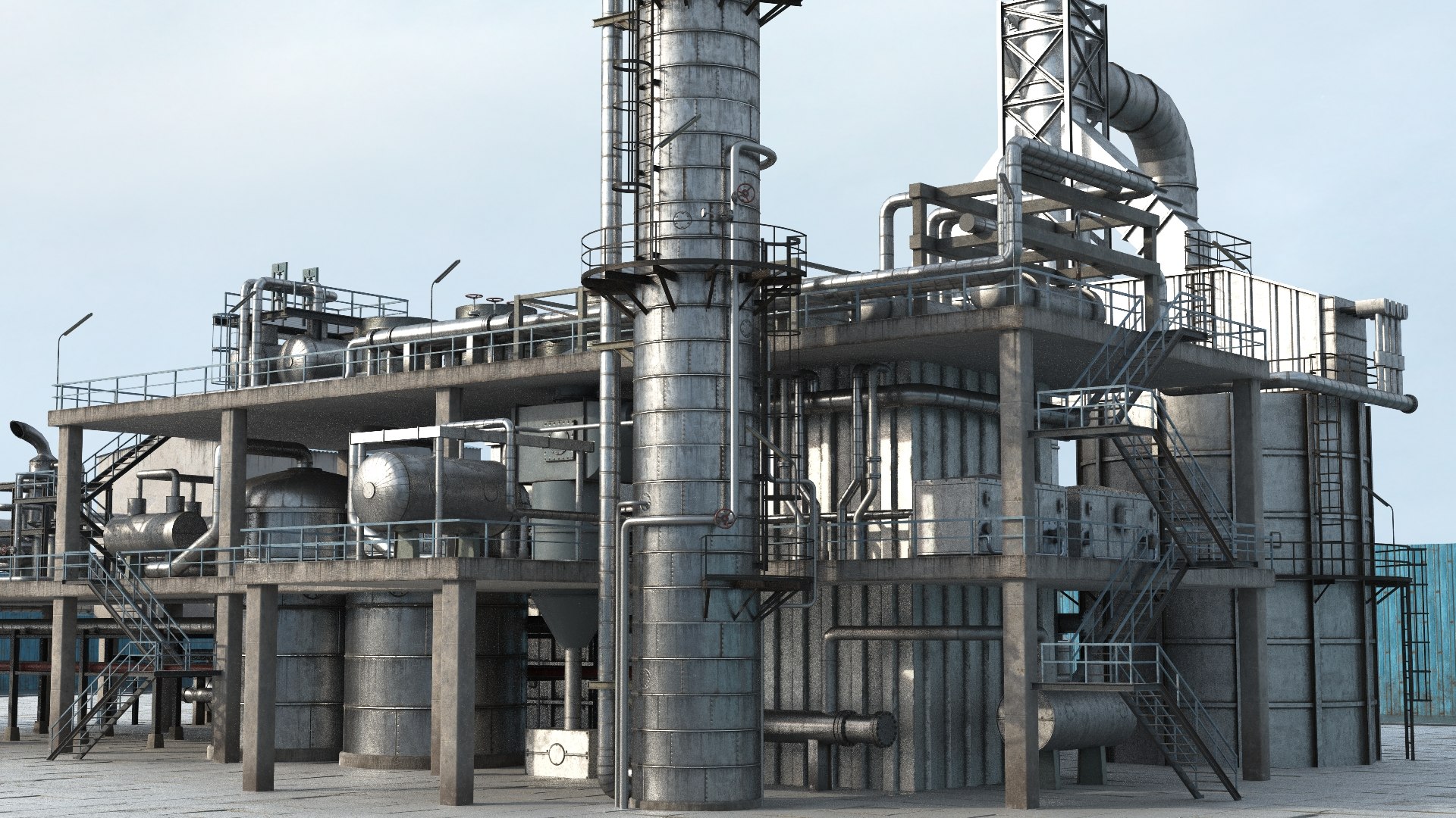 Refinery Chimney 3D Model - TurboSquid 1604519