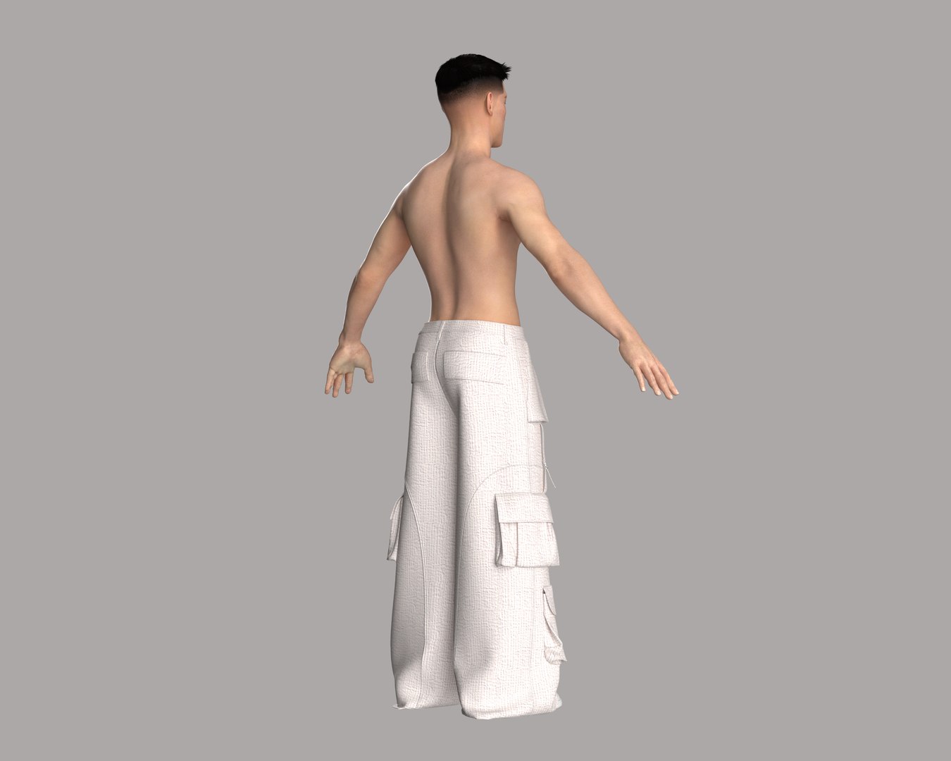 Mens Cargo Pant With Texture Fabric And Detailing 3D Model - TurboSquid ...