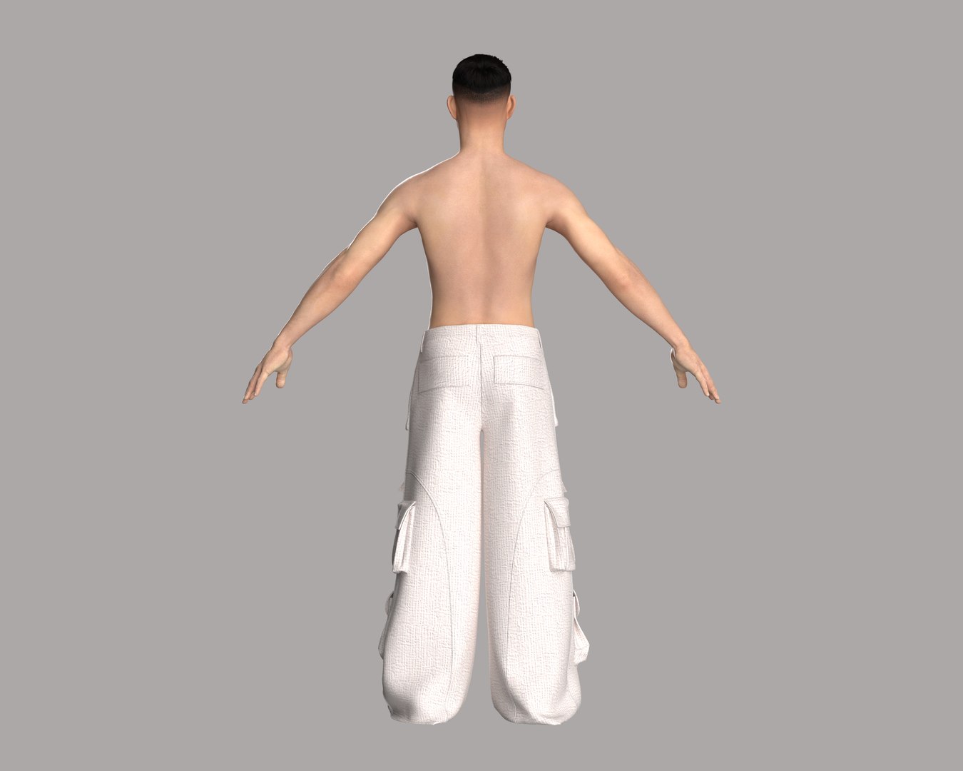 Mens Cargo Pant With Texture Fabric And Detailing 3D Model - TurboSquid ...