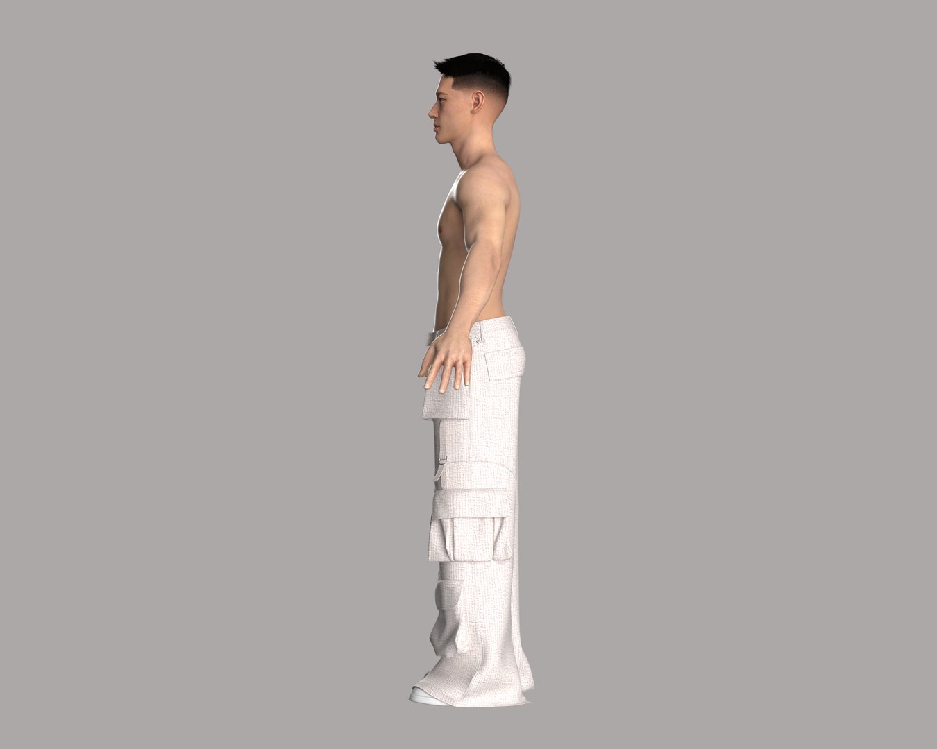 Mens Cargo Pant With Texture Fabric And Detailing 3D Model - TurboSquid ...
