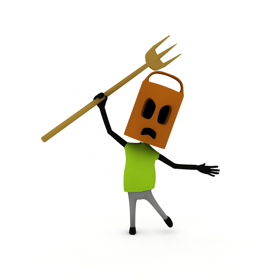 obj rigged animation biped