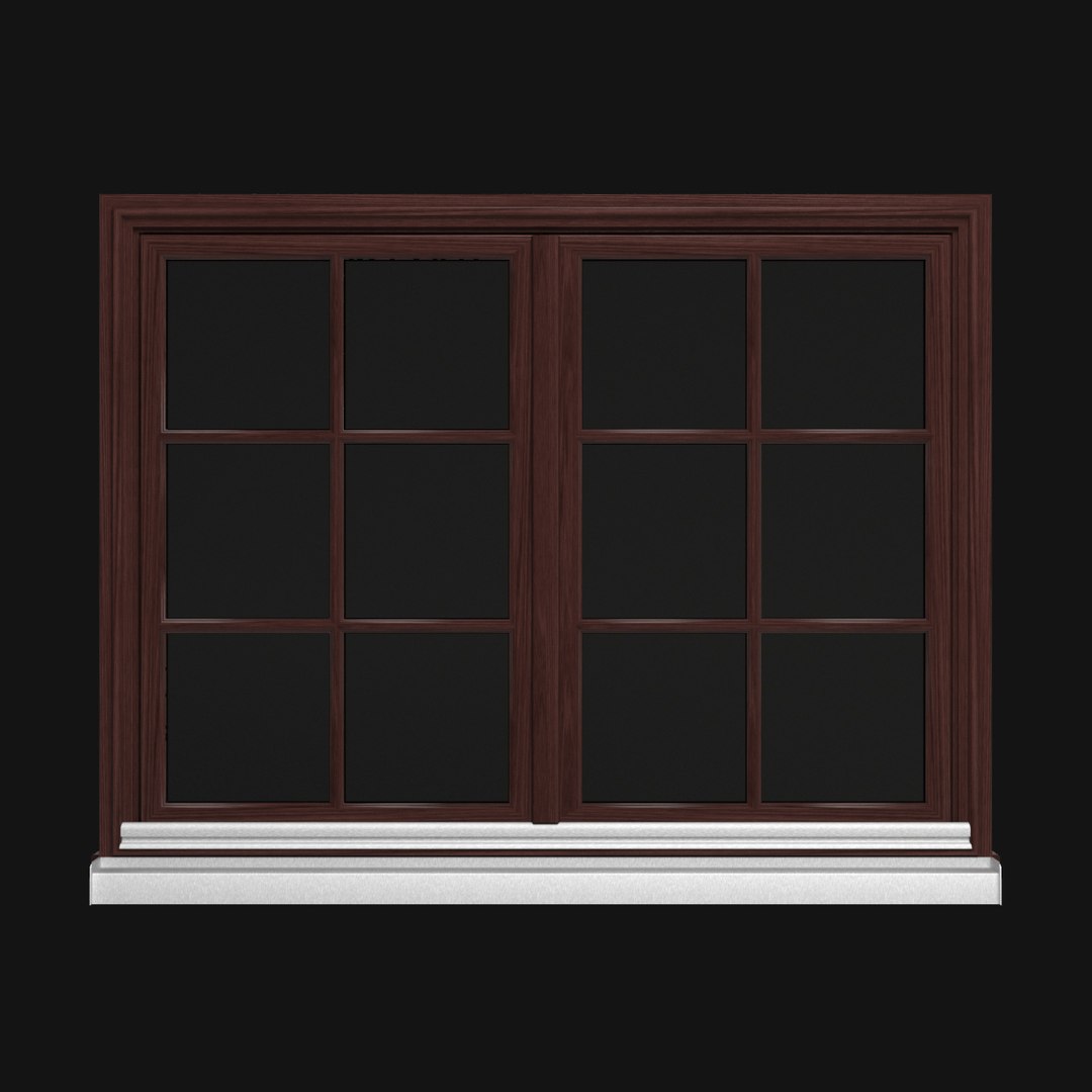 Double Window 3d Model