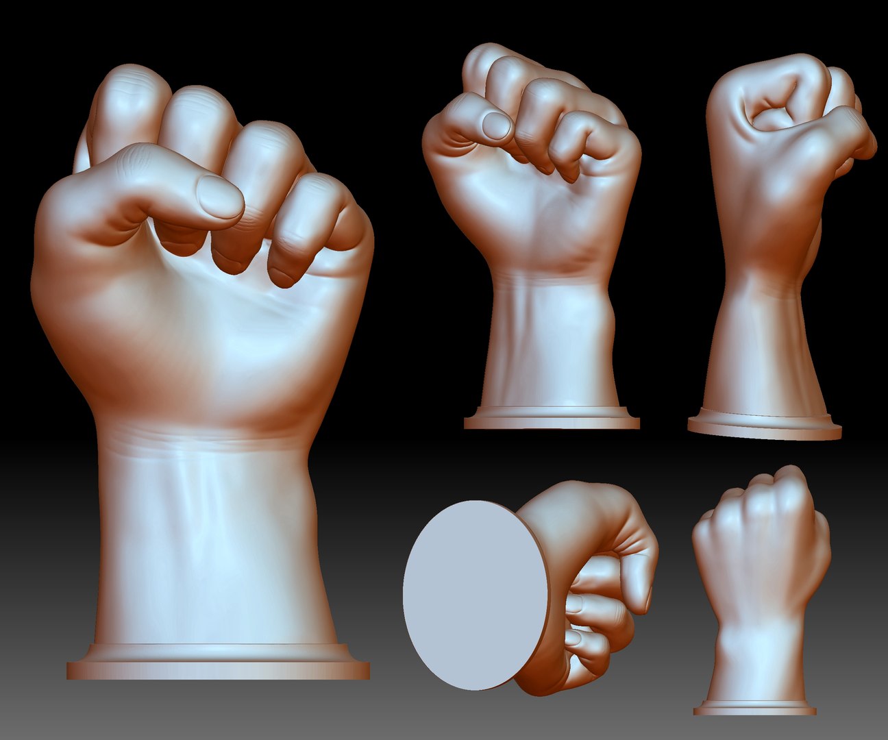 3D Model Hand Gesture Knuckle Stl File - TurboSquid 1618205