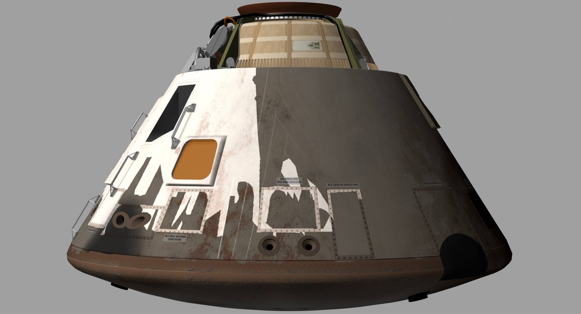 reentry apollo command module 3d model