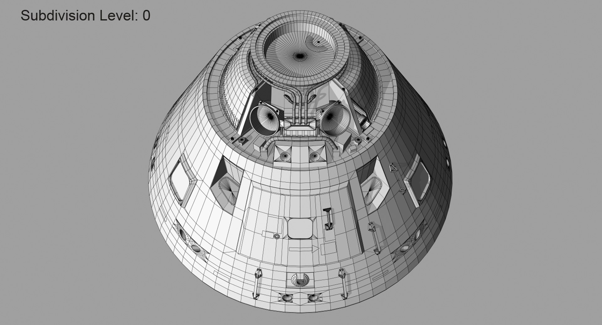 reentry apollo command module 3d model