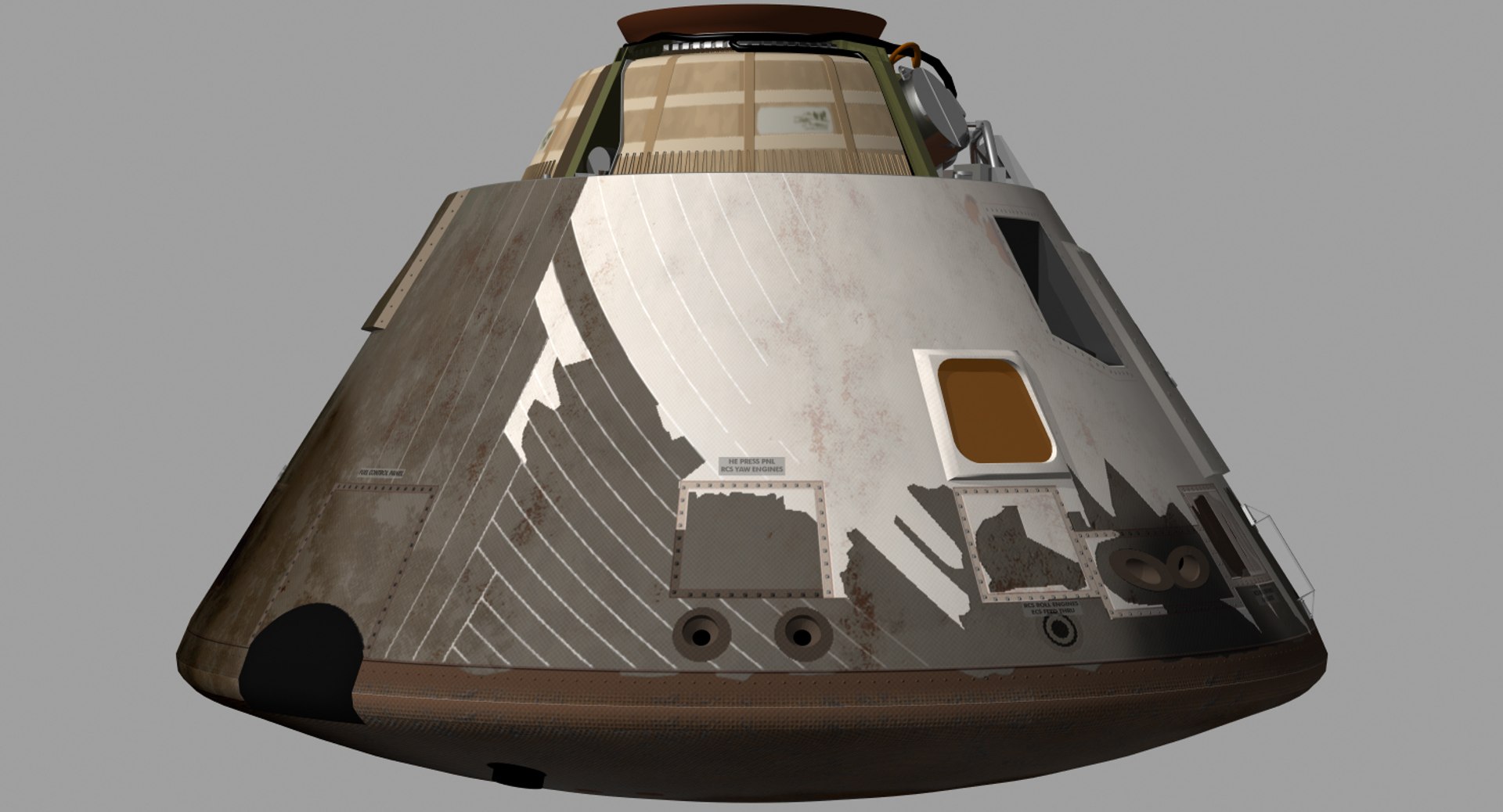 reentry apollo command module 3d model
