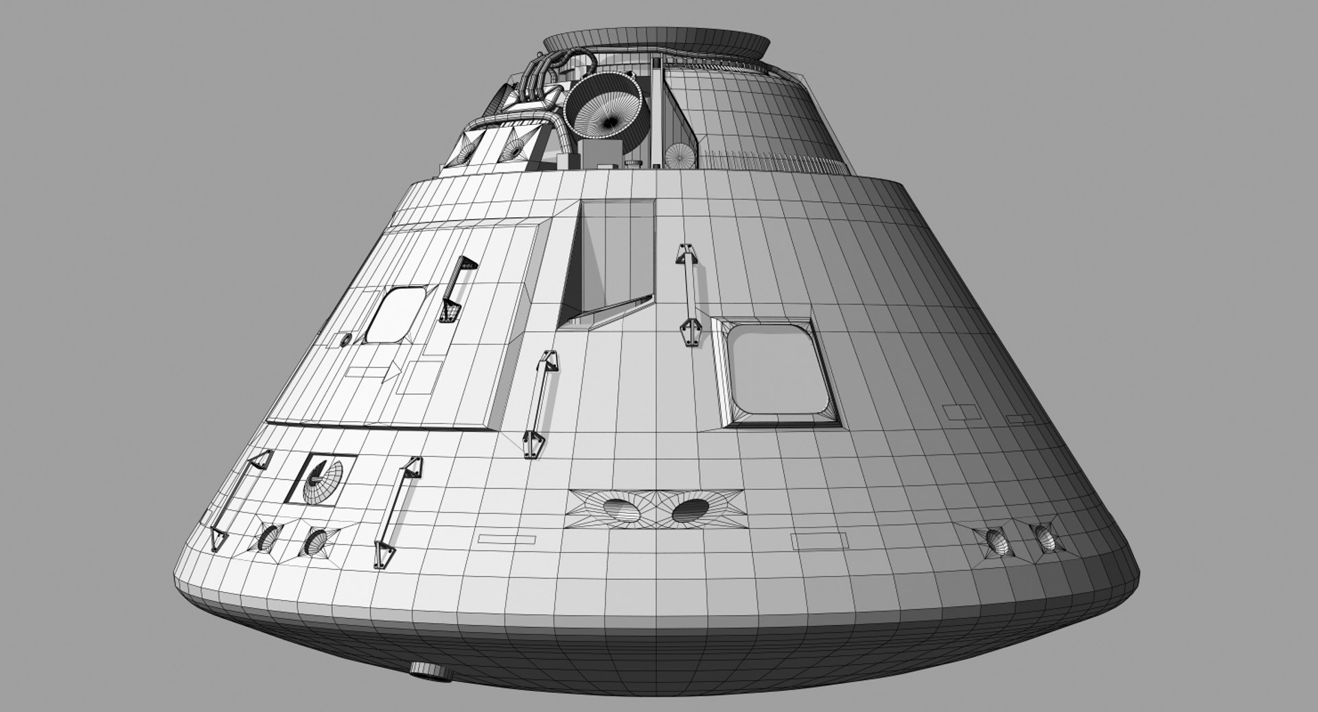 reentry apollo command module 3d model