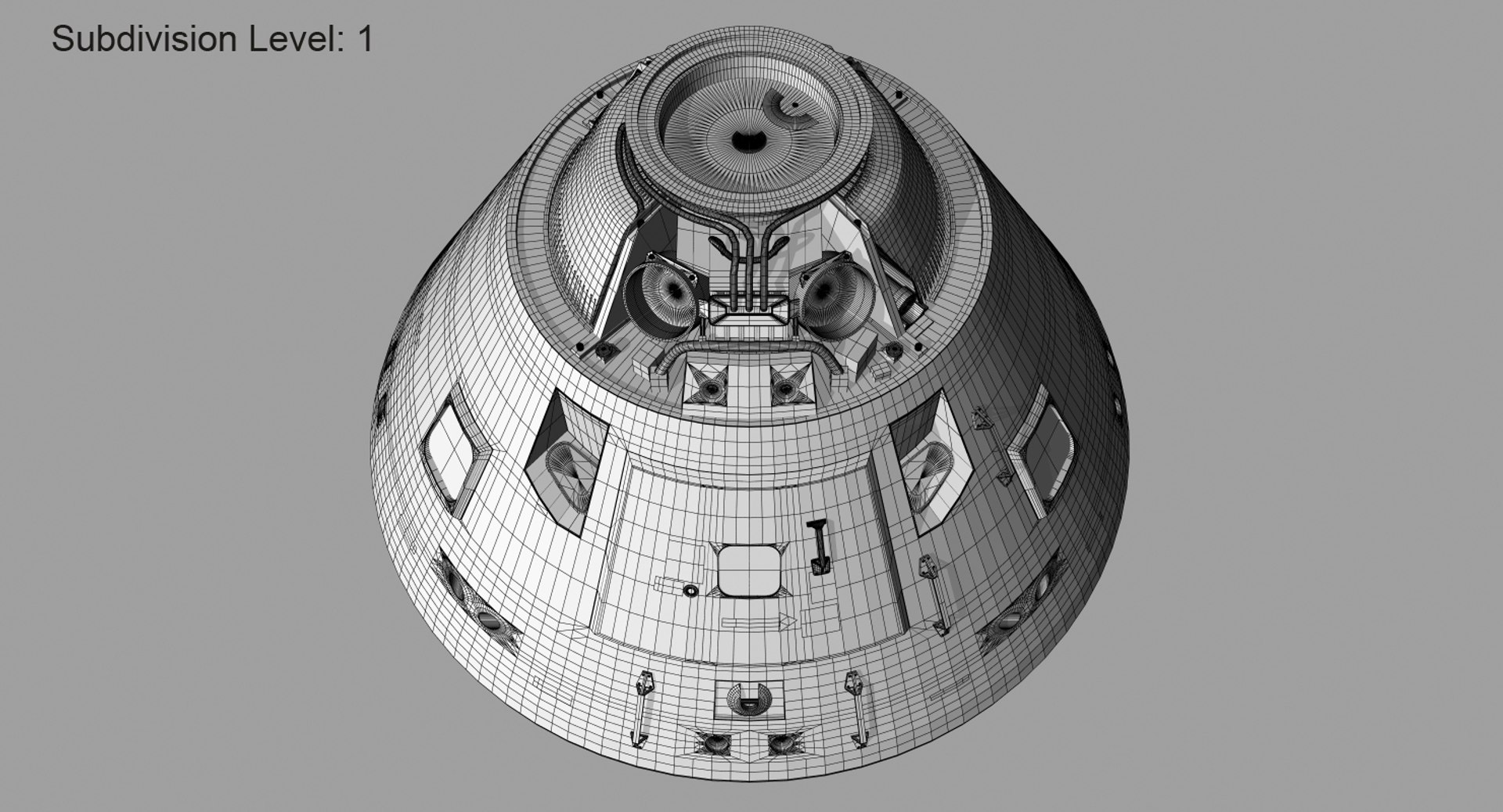 reentry apollo command module 3d model