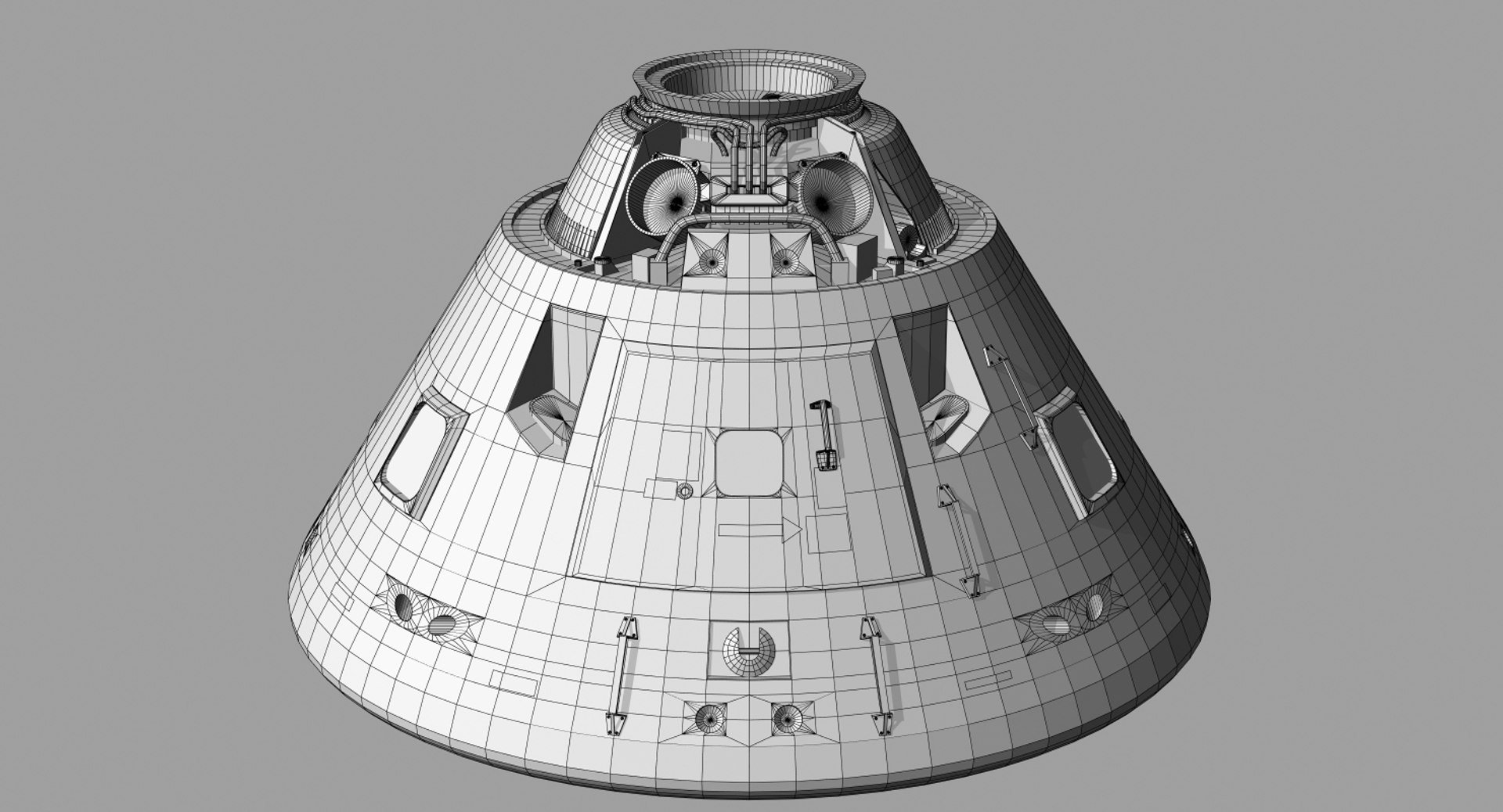 reentry apollo command module 3d model