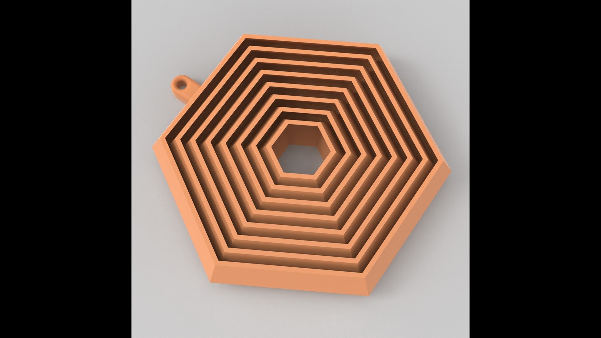 Hexagonal Keychain 3D Model - TurboSquid 2295297