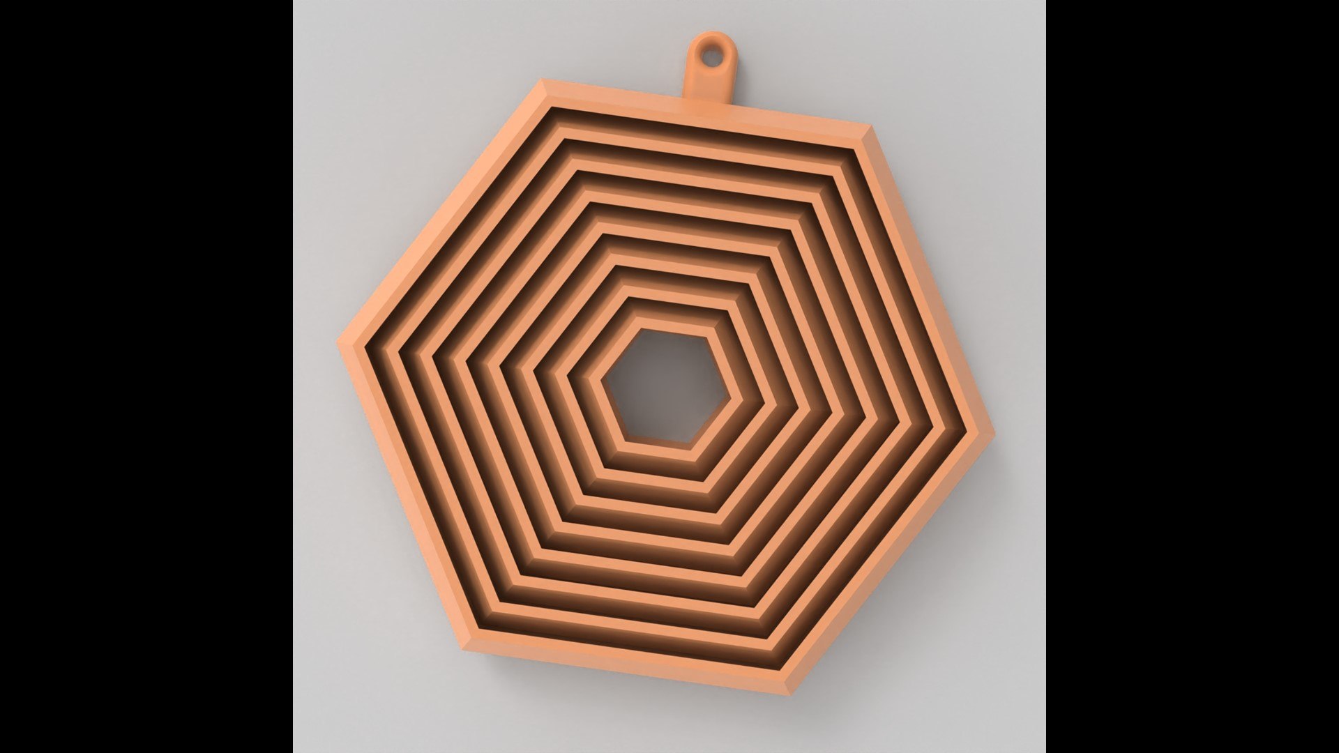 Hexagonal Keychain 3D Model - TurboSquid 2295297
