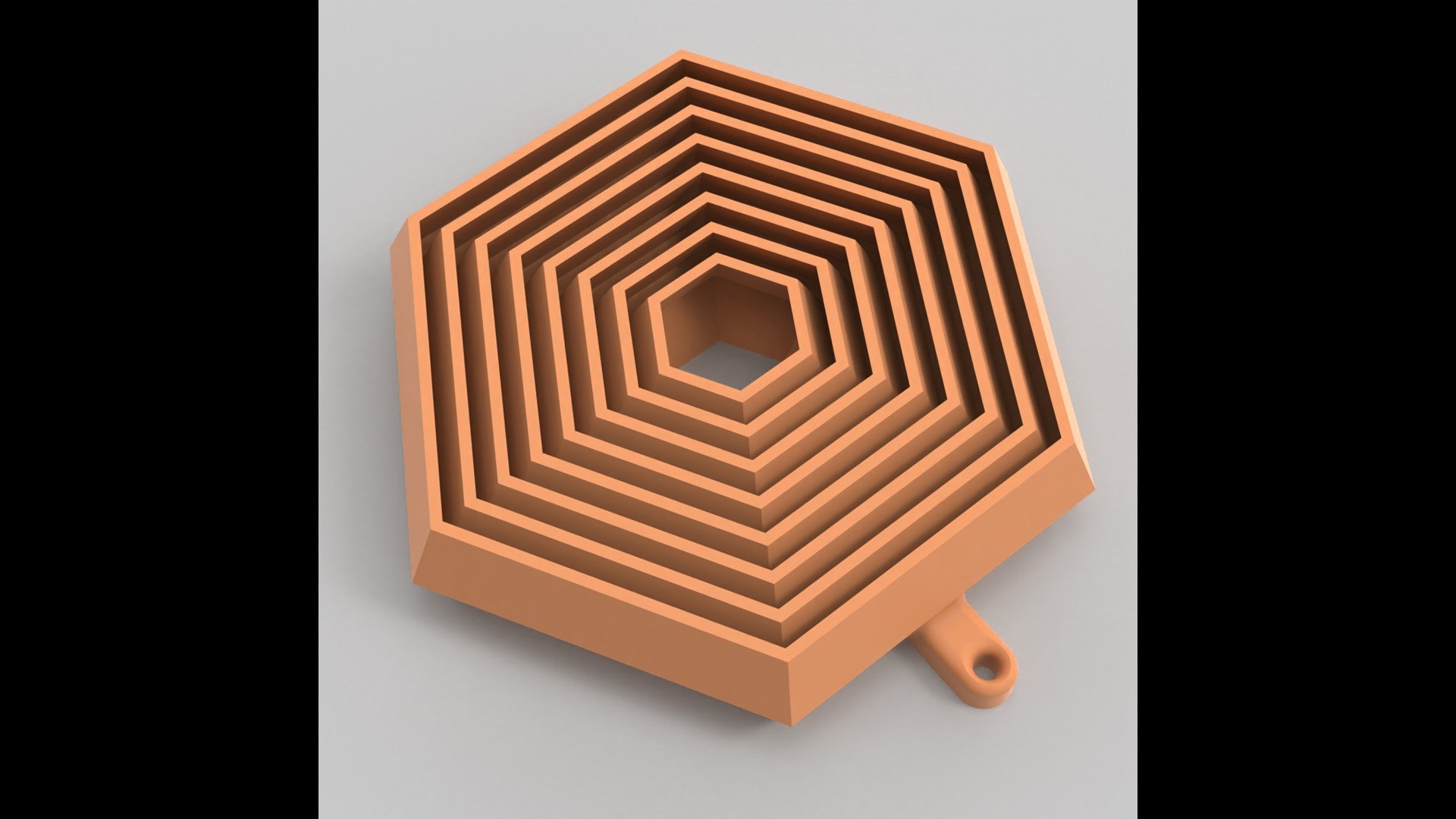 Hexagonal Keychain 3D Model - TurboSquid 2295297