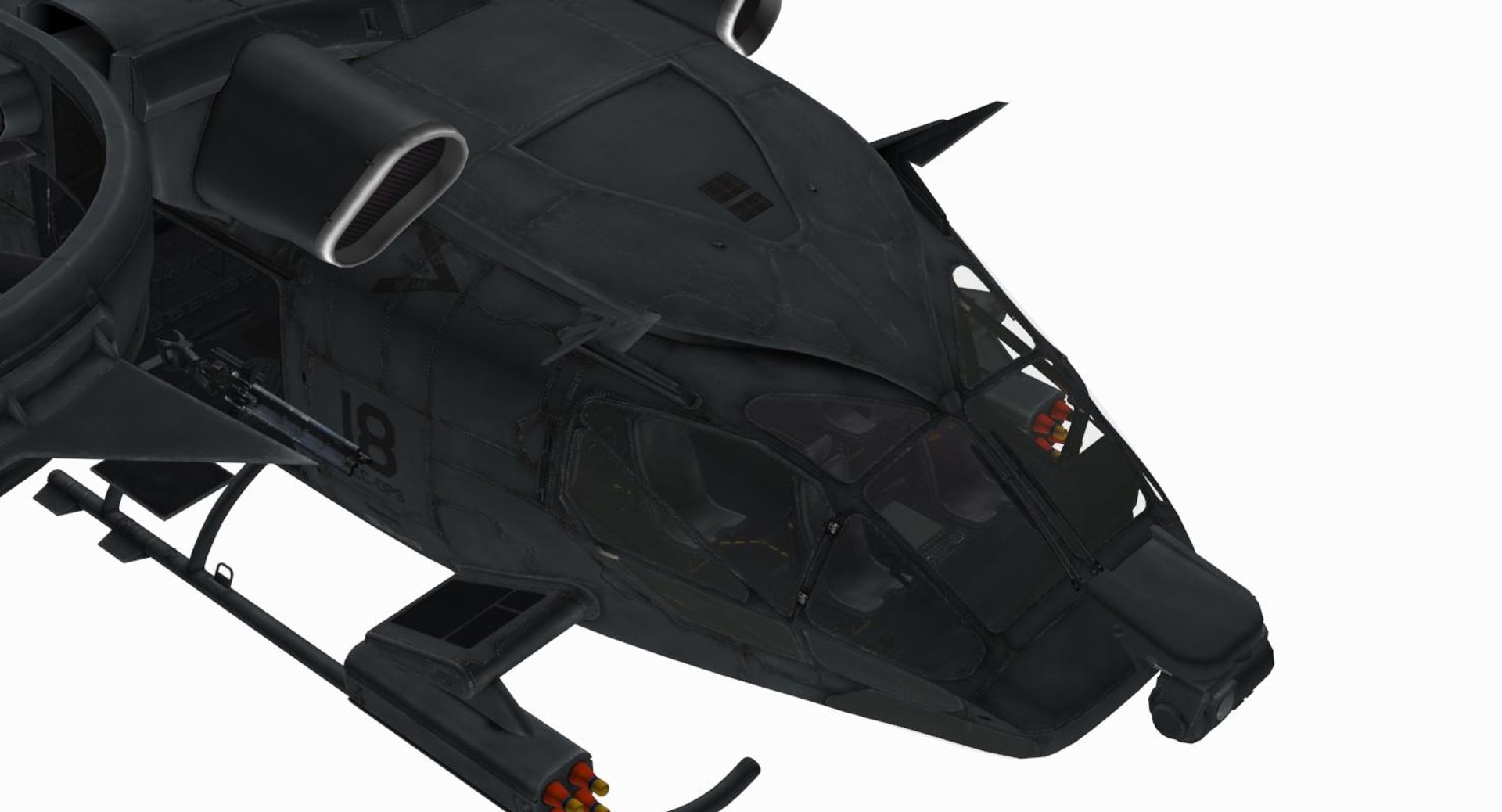 aerospatiale sa-2 samson helicopter 3d max