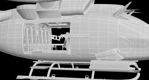 aerospatiale sa-2 samson helicopter 3d max