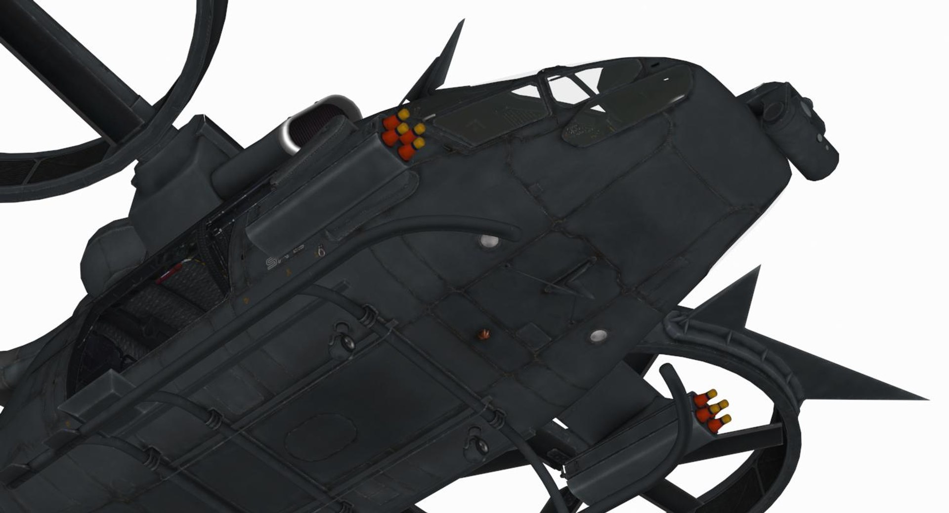 aerospatiale sa-2 samson helicopter 3d max