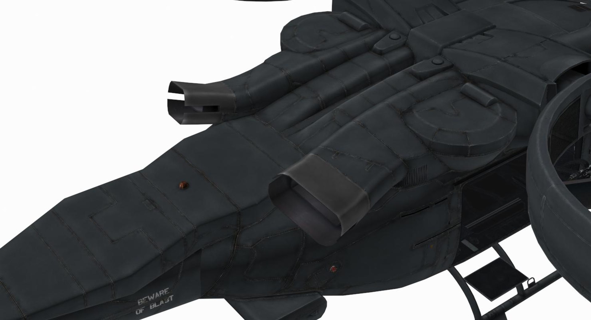 aerospatiale sa-2 samson helicopter 3d max