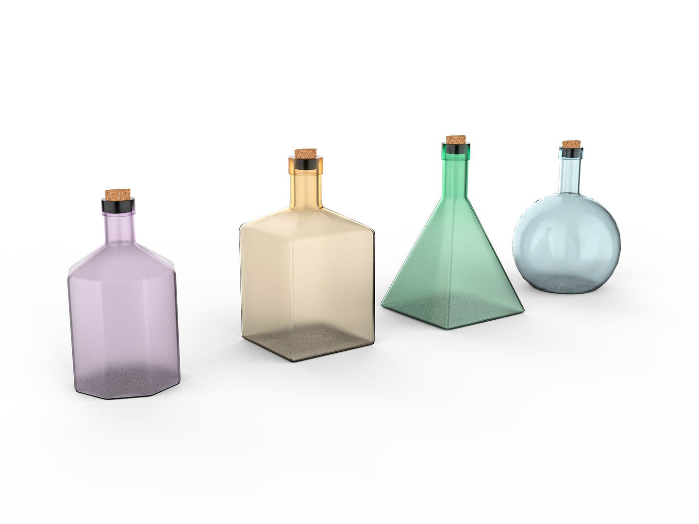 Alchemy Bottles 3D Model - TurboSquid 2228500