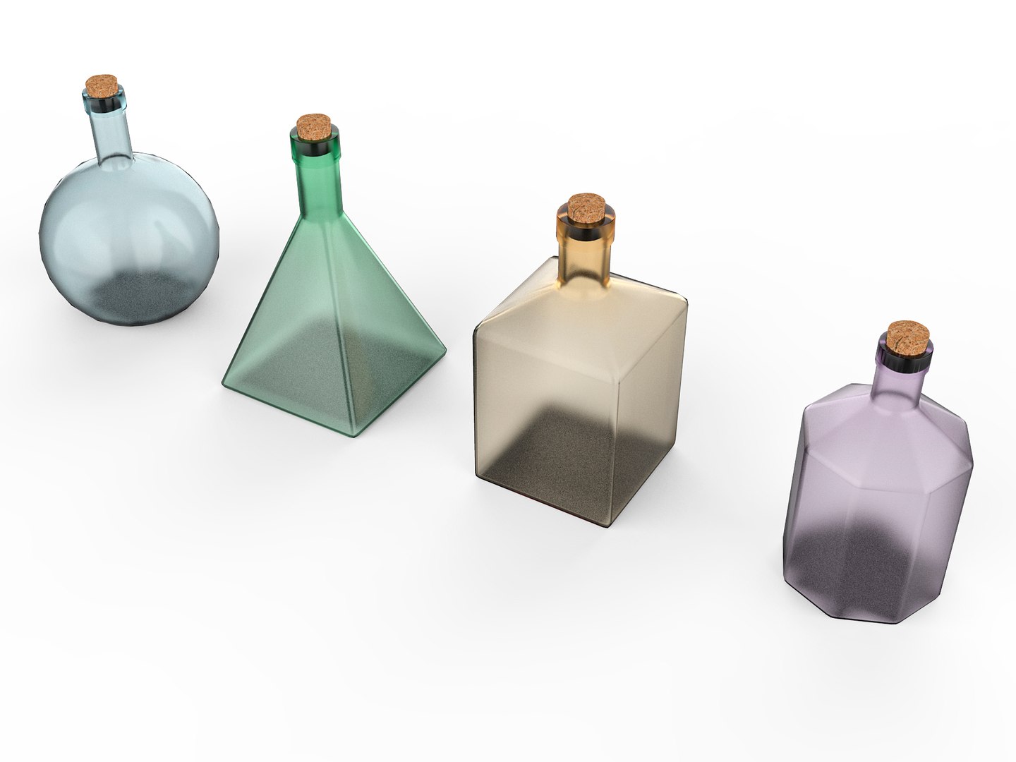 Alchemy Bottles 3D Model - TurboSquid 2228500
