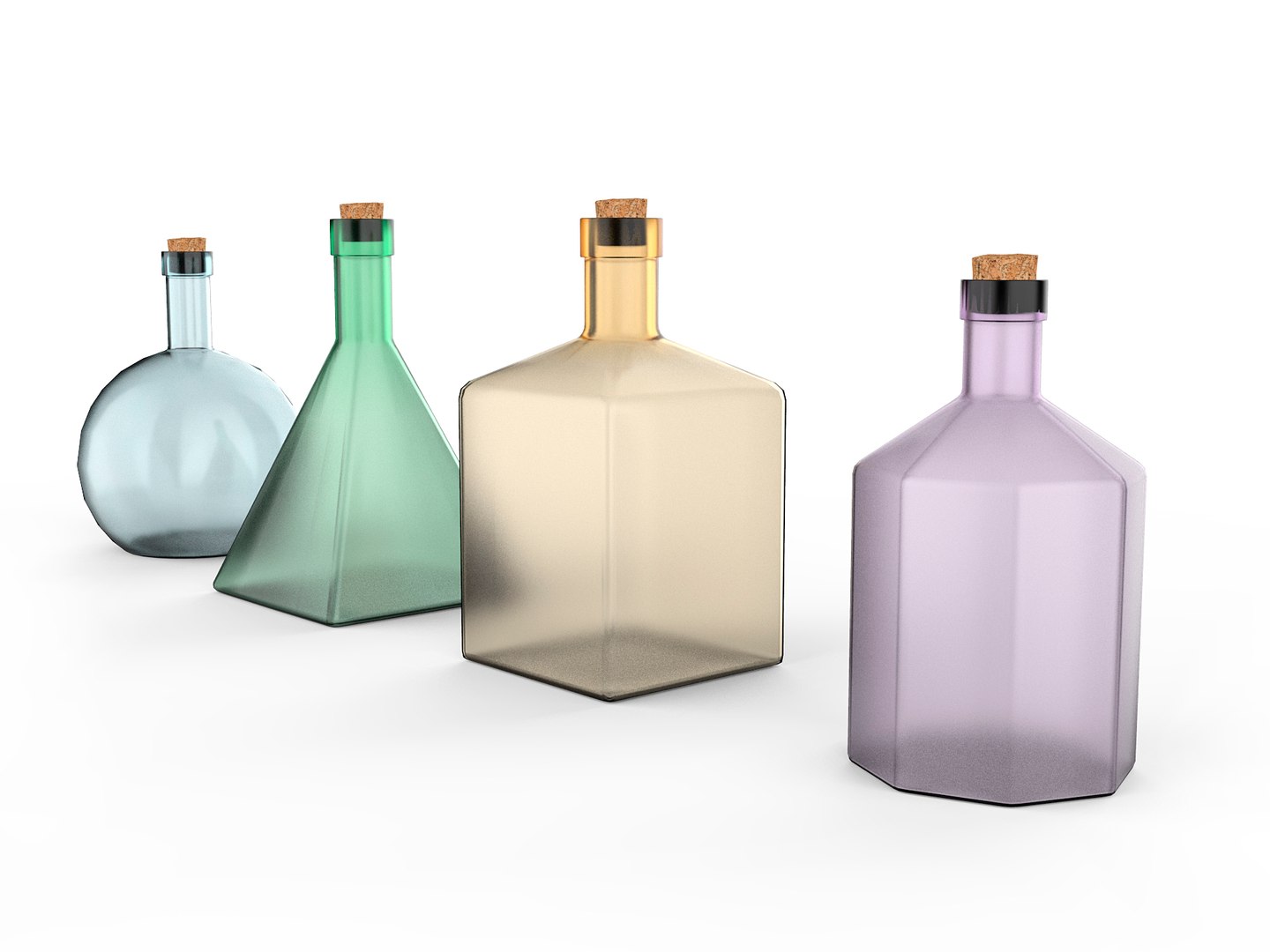 Alchemy Bottles 3D Model - TurboSquid 2228500