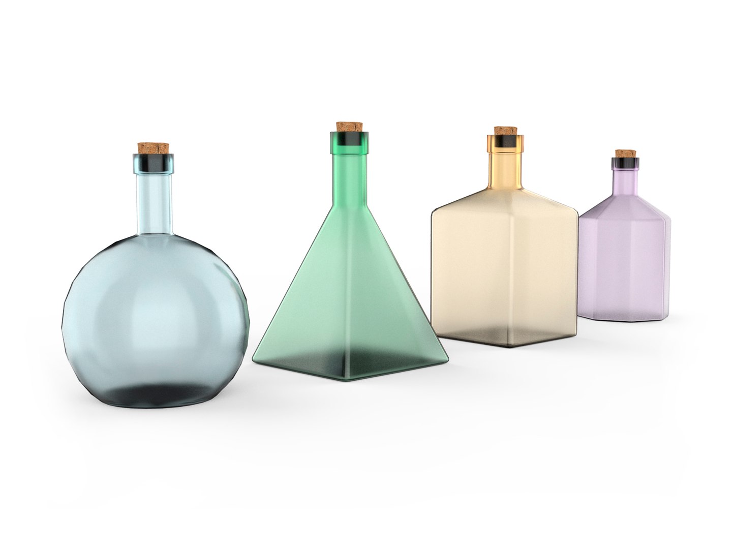 Alchemy Bottles 3D Model - TurboSquid 2228500