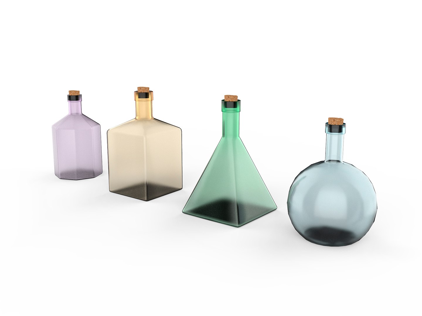 Alchemy Bottles 3D Model - TurboSquid 2228500