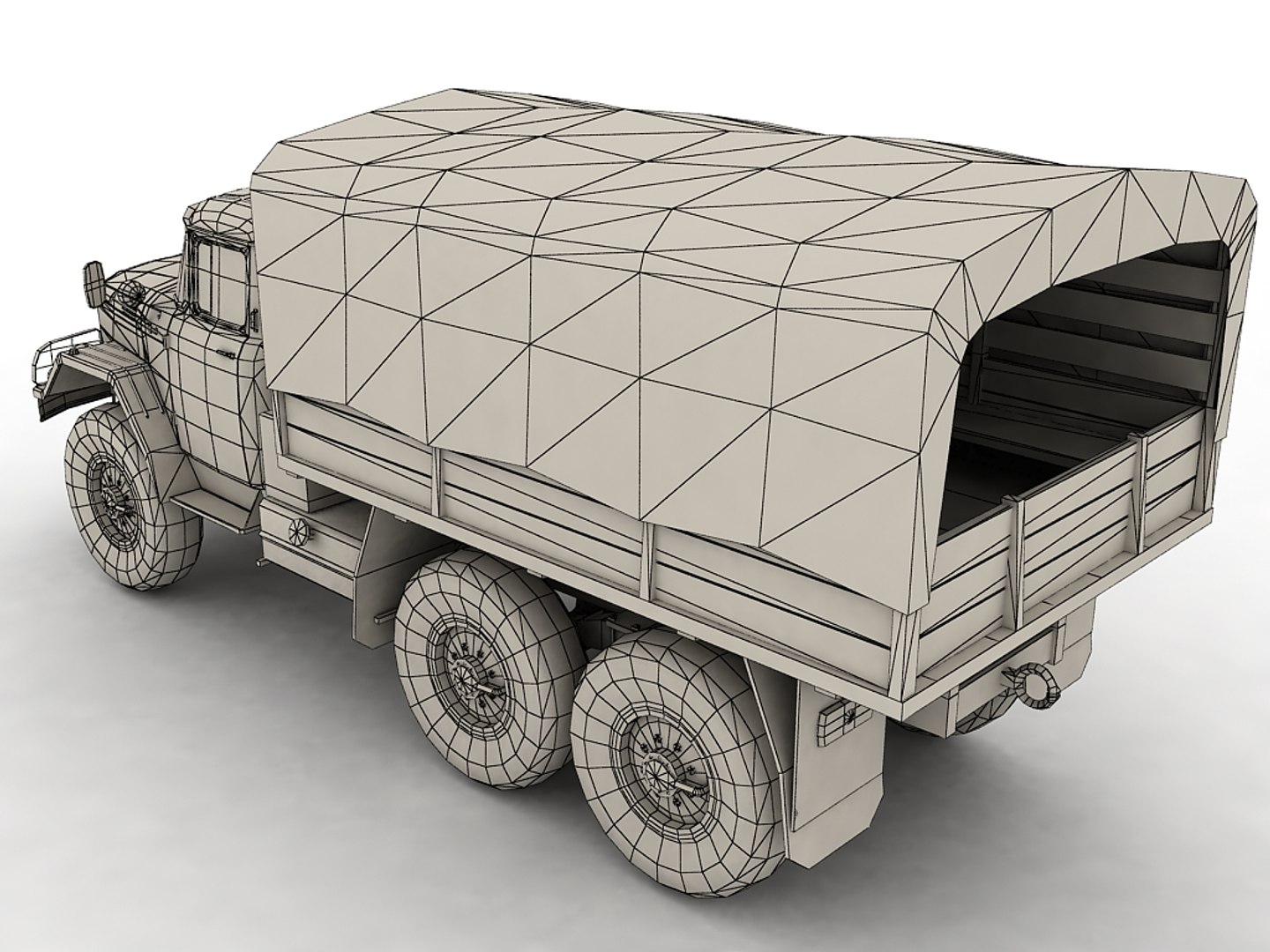 Zil-131 Low-poly Soviet 3d Model