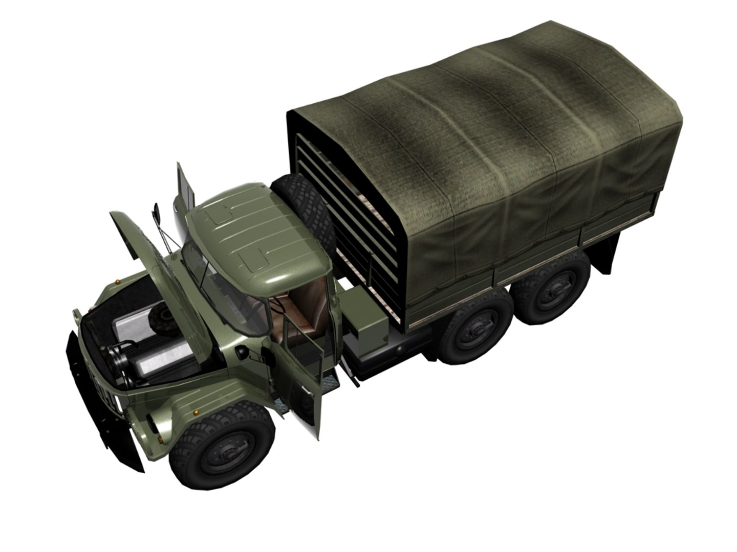 Zil-131 Low-poly Soviet 3d Model