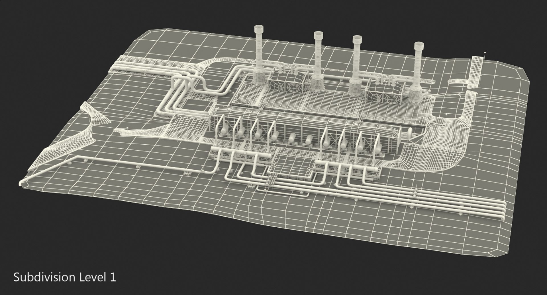 Geothermal power plant model - TurboSquid 1260647