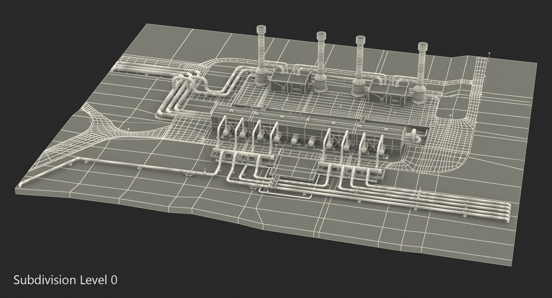 Geothermal power plant model - TurboSquid 1260647