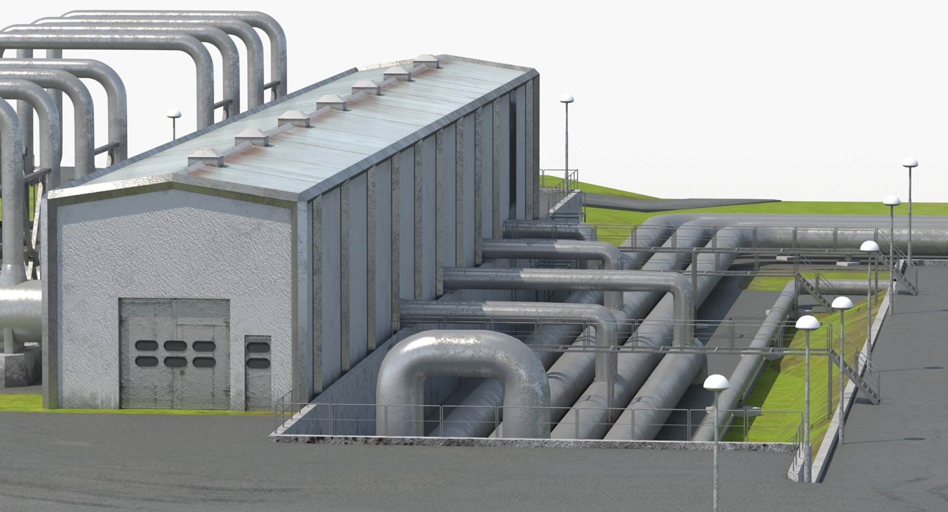 Geothermal power plant model - TurboSquid 1260647