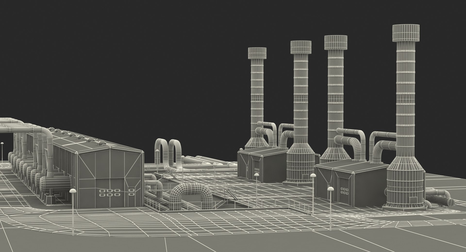 Geothermal power plant model - TurboSquid 1260647