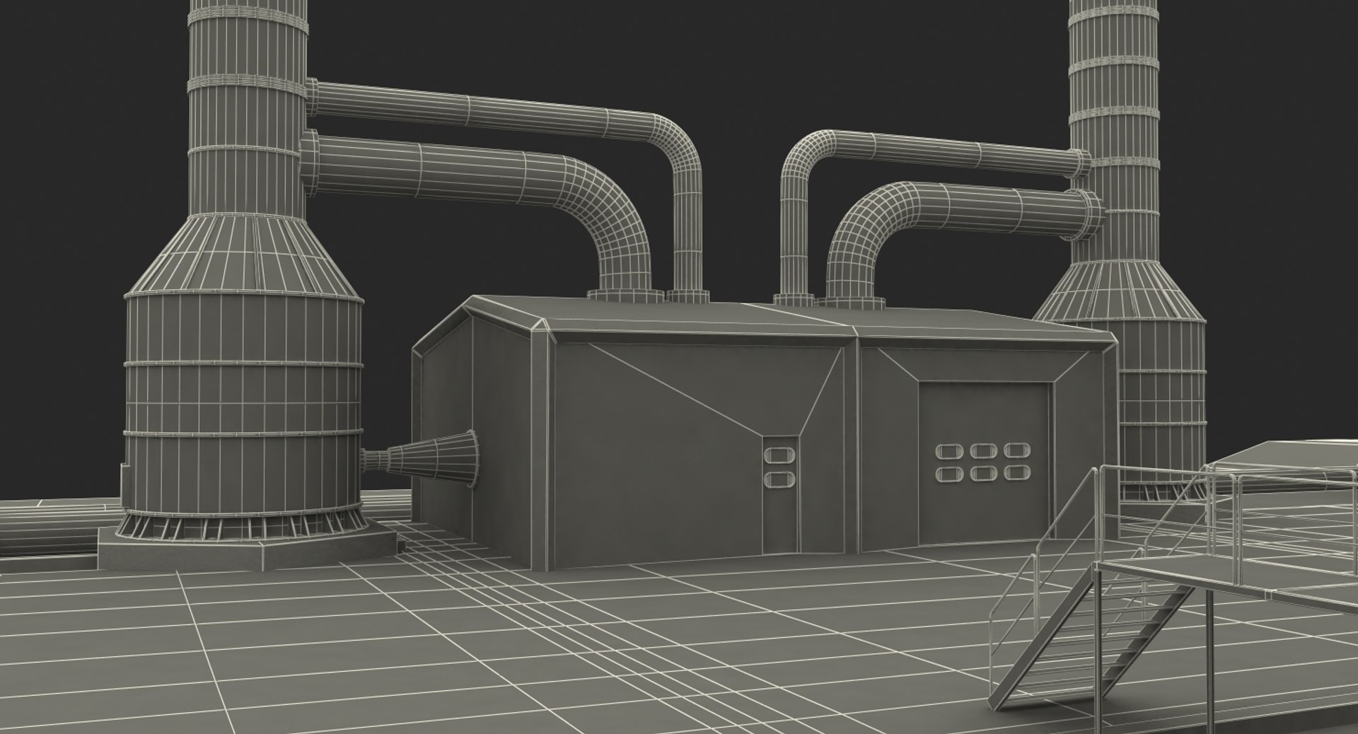 Geothermal power plant model - TurboSquid 1260647